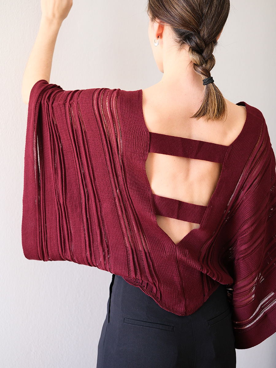 New Archetypes - Knit Top in Bordeaux | Μπλούζες-Τοπ, Πλεκτά, Ρούχα ...